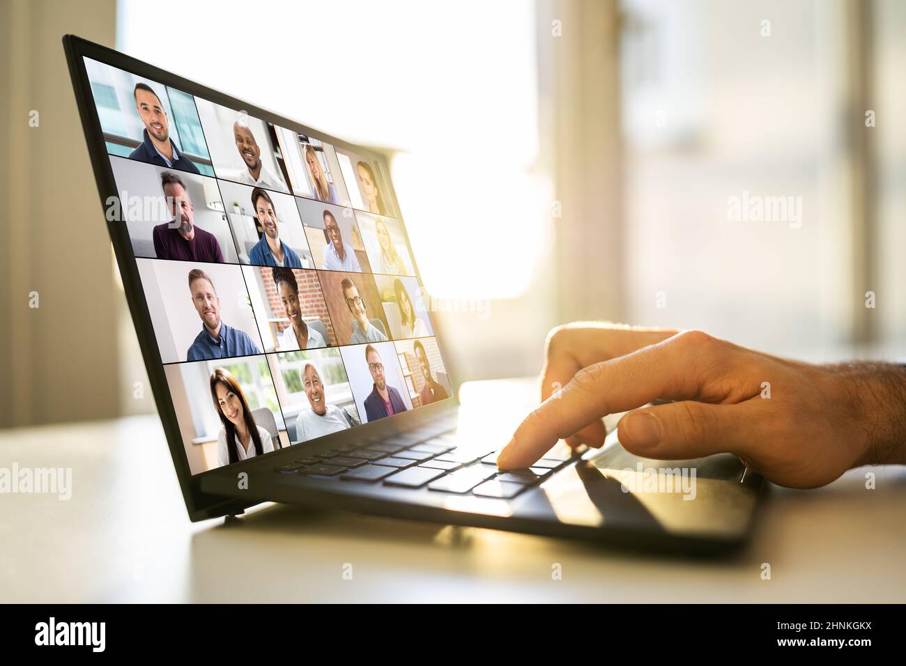 Work From Home Video Conference Webinar Call Stock Photo - Alamy