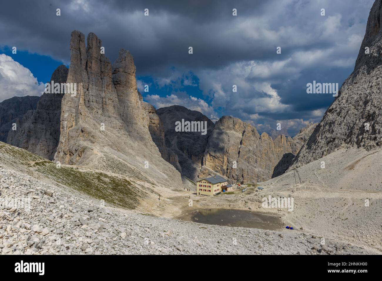 Vajolet towers in rosengarten hi-res stock photography and images - Alamy