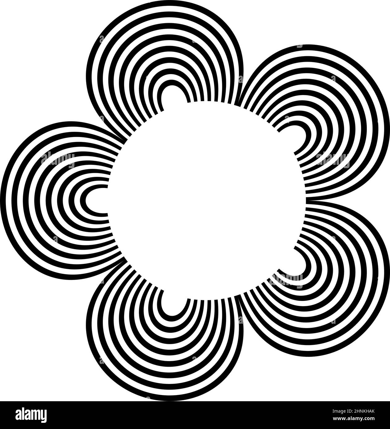 Abstract circular, radiating design element vector - stock vector ...