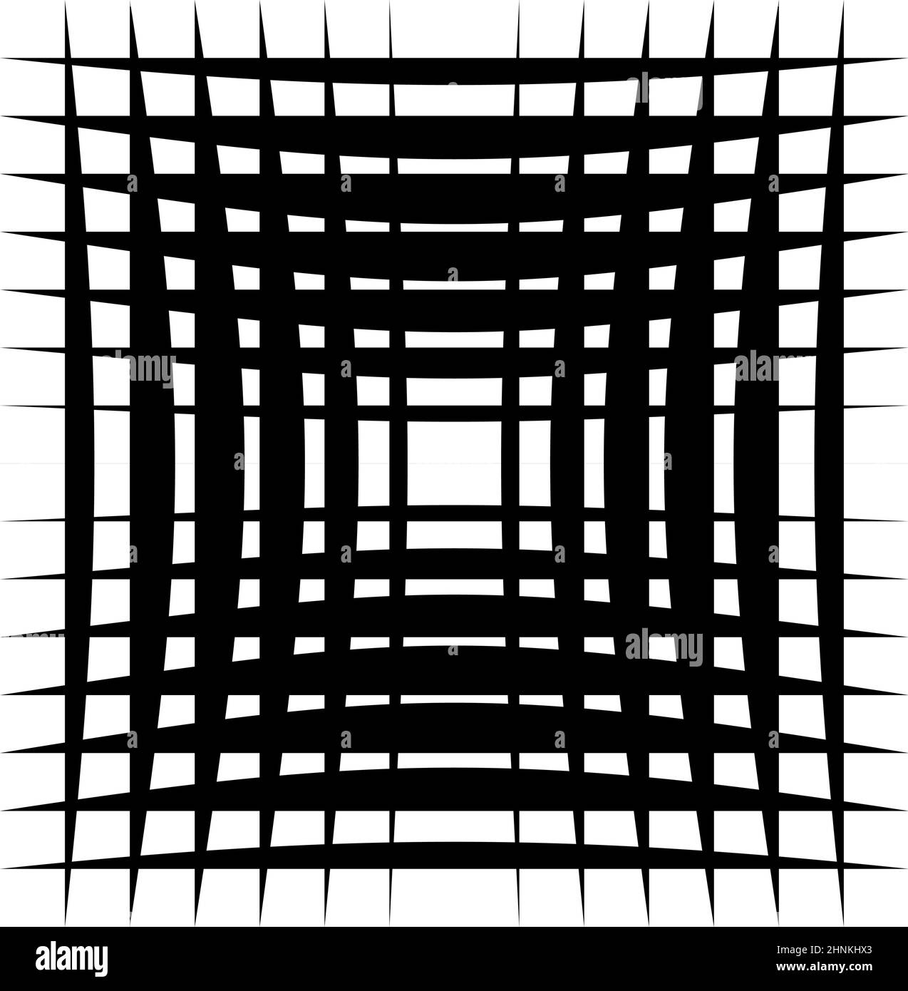 Irregular grid, mesh with random lines. Squares lattice, grating ...