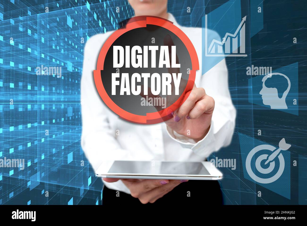 Writing displaying text Digital Factory, Word Written on uses digital ...
