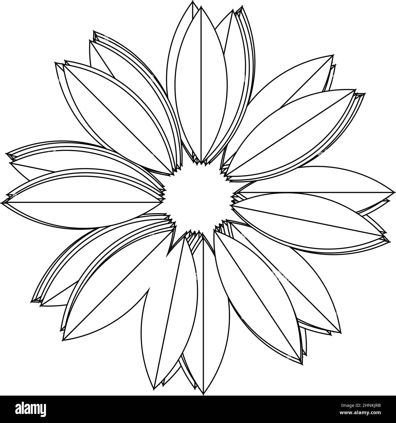 Geometric Flower Drawing