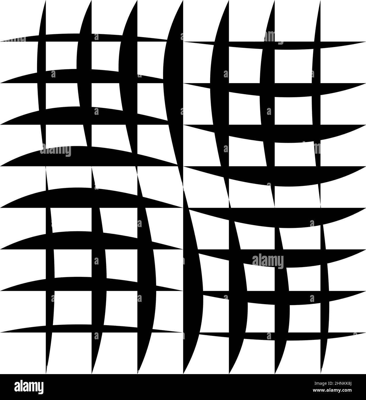 Irregular grid, mesh with random lines. Squares lattice, grating, trellis and plexus pattern ...