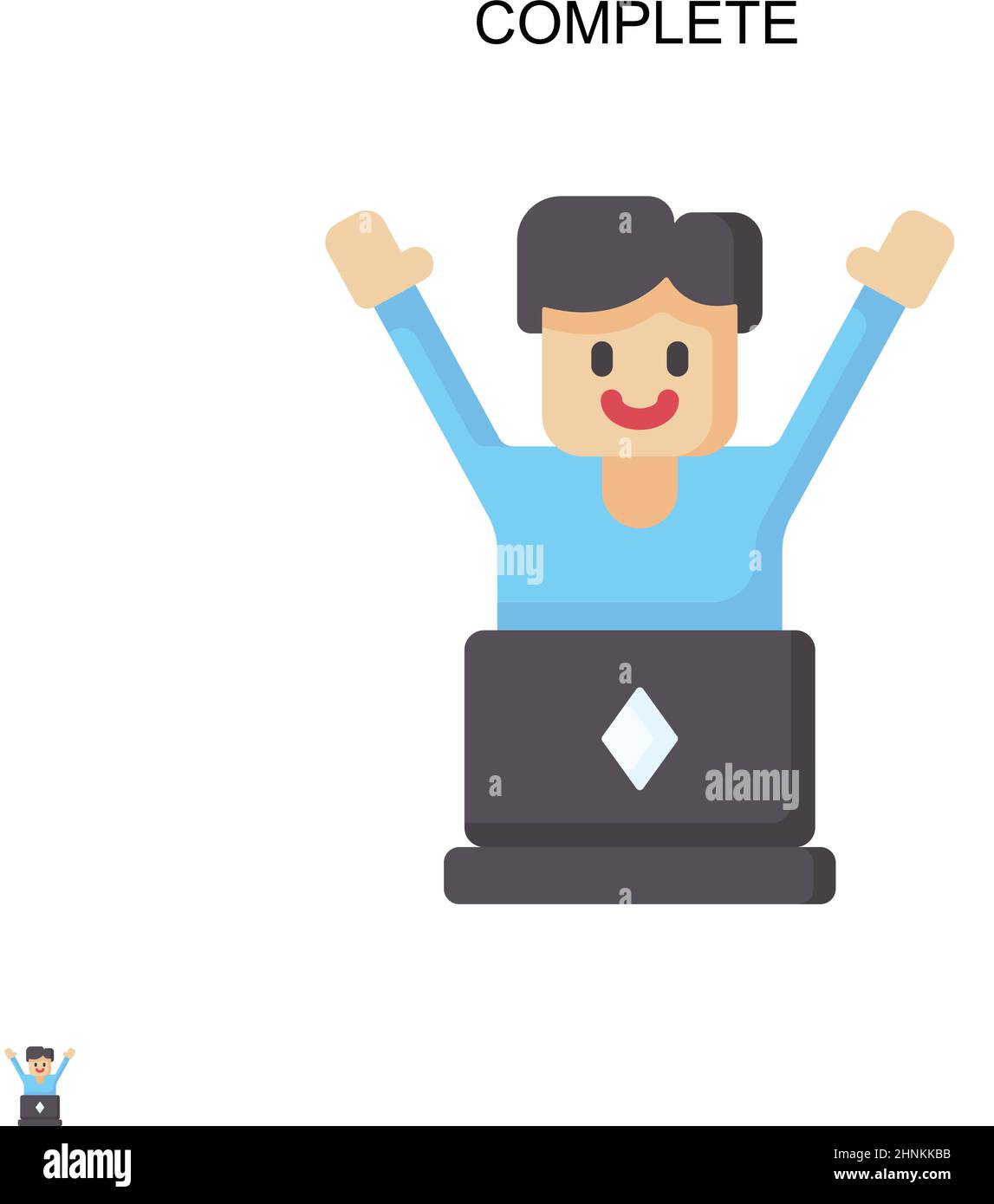 Complete Simple vector icon. Illustration symbol design template for ...