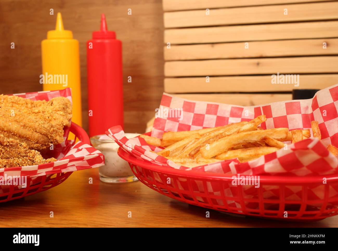 Fried Catfish Fillets in Rural Cafe Stock Photo - Alamy