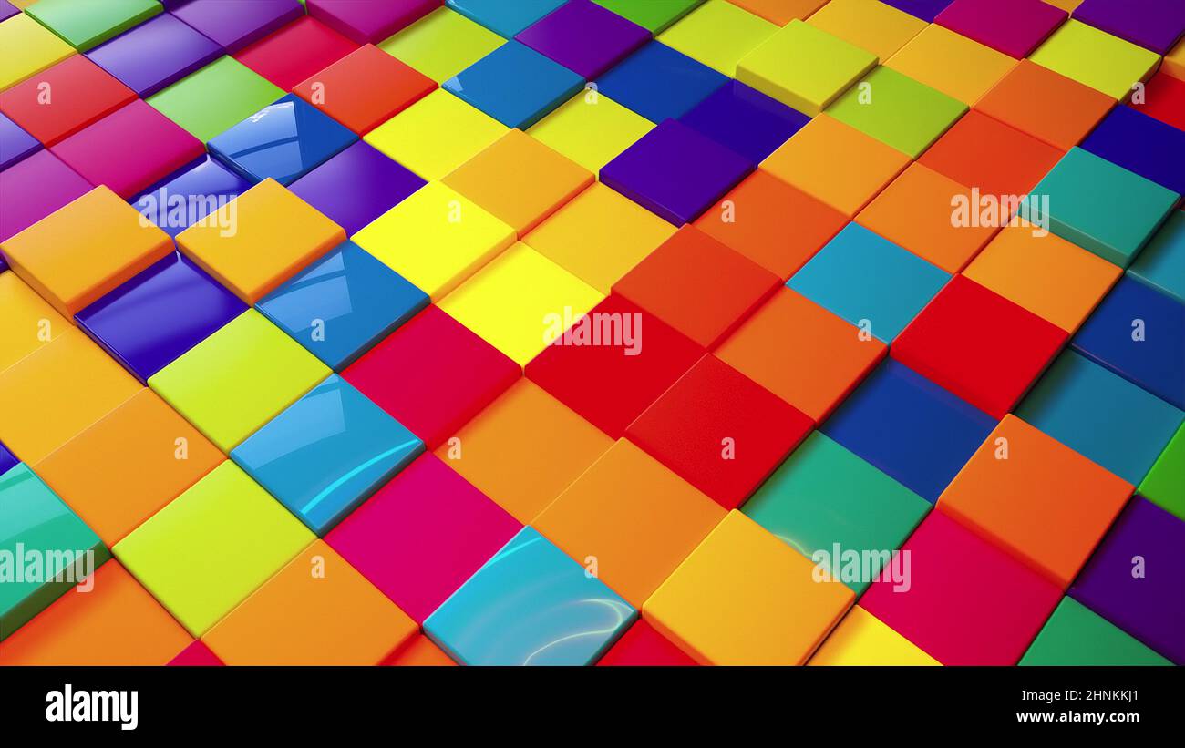 Geometric 3d render simple squares laid with lines on surface ...