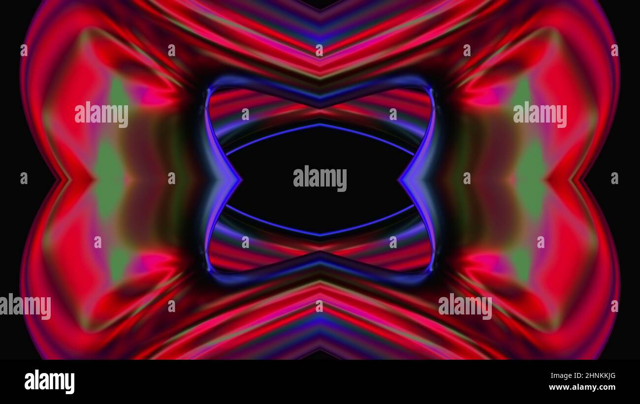 Futuristic 3d render of wavy mirror fractals with complex natural ...