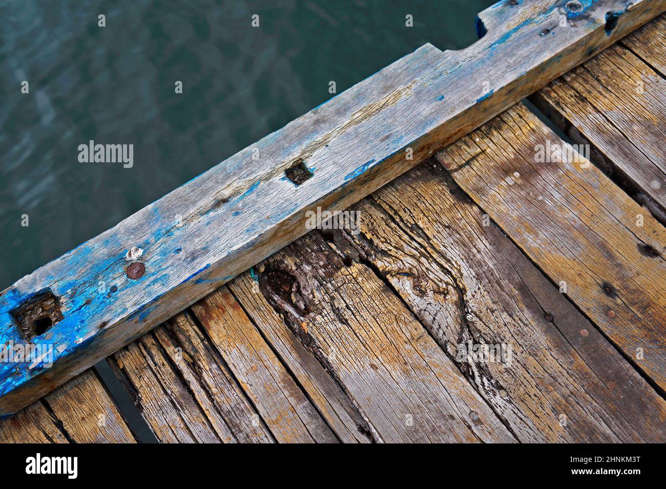 Old wooden pier detail, Rio Stock Photo - Alamy