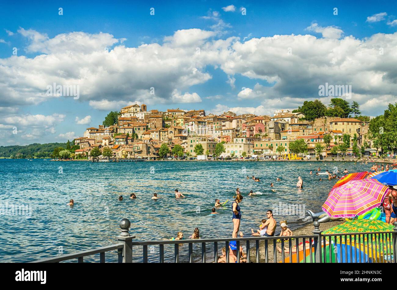 A sunny day on the Lake Bracciano near Rome, Italy Stock Photo - Alamy