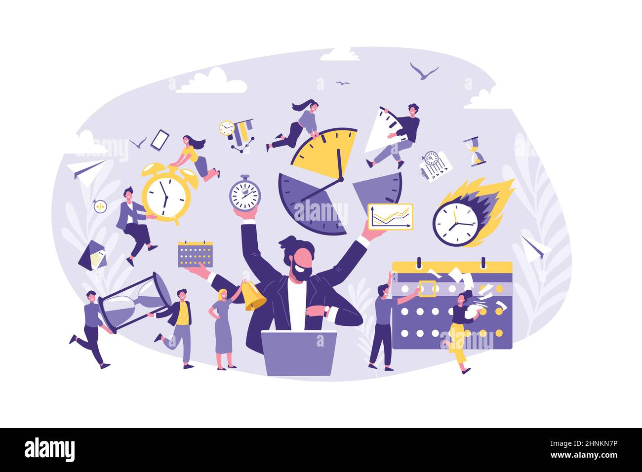 Business Concept of Time Management, Productivity, Organize. People ...