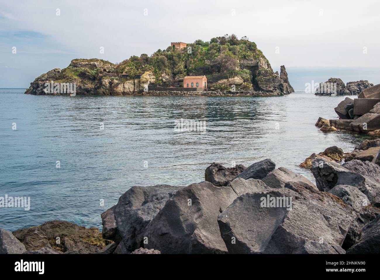 The rocks in front of Aci Trezza, Sicily, called the cyclopean isles ...