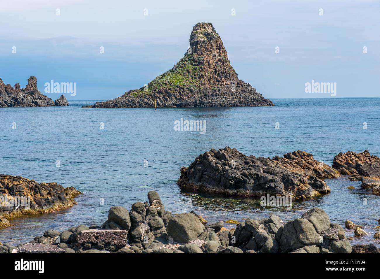 The rocks in front of Aci Trezza, Sicily, called the cyclopean isles ...
