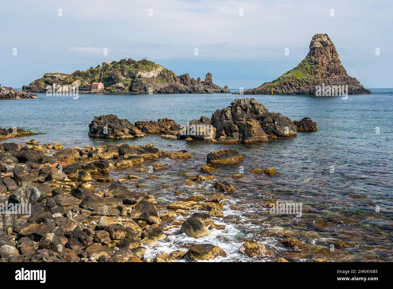 The rocks in front of Aci Trezza, Sicily, called the cyclopean isles ...