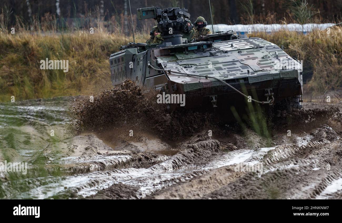 Munster, Germany. 07th Feb, 2022. An armored transport vehicle (GTK) of ...
