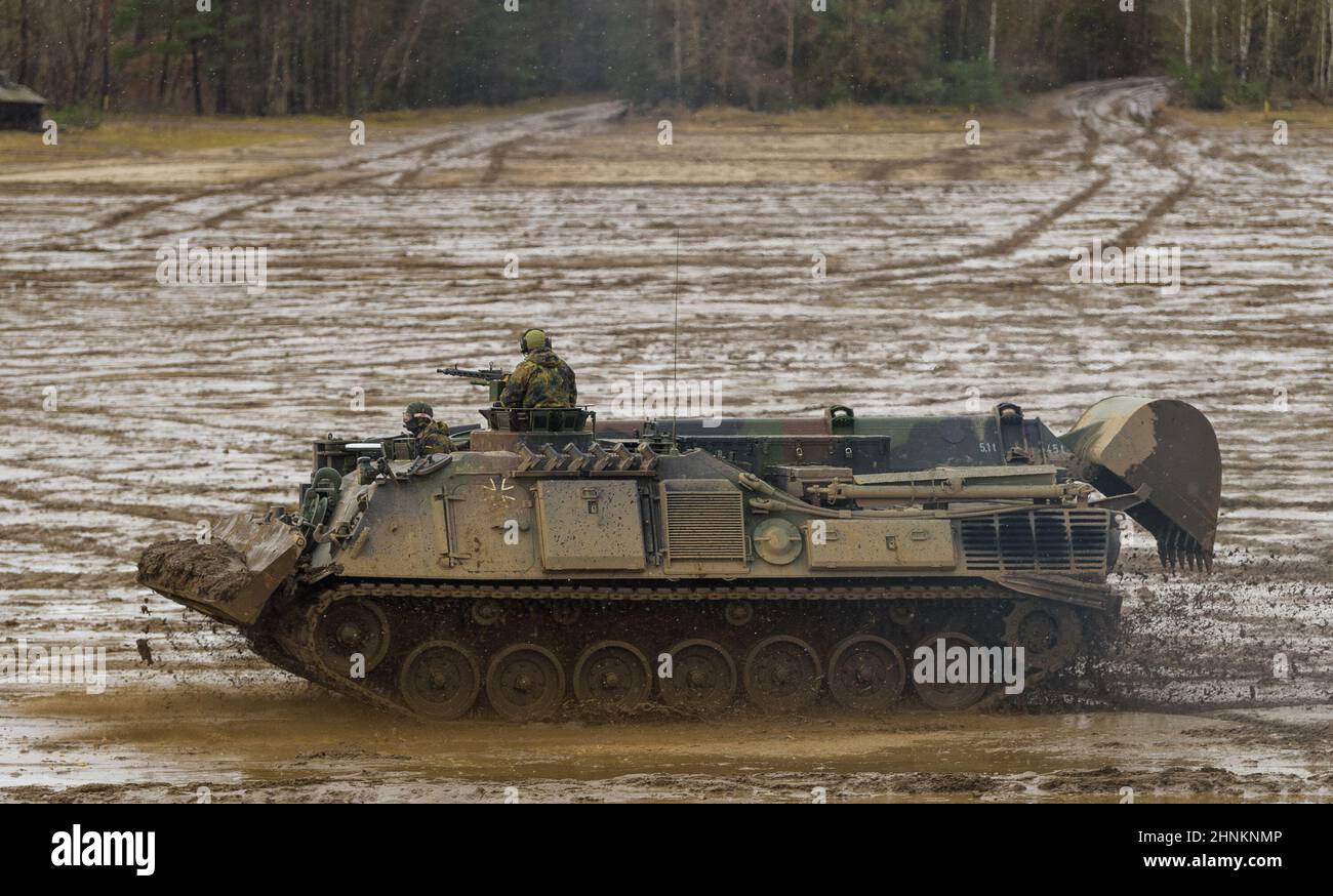Munster, Germany. 07th Feb, 2022. A Bundeswehr Dachs armored recovery ...