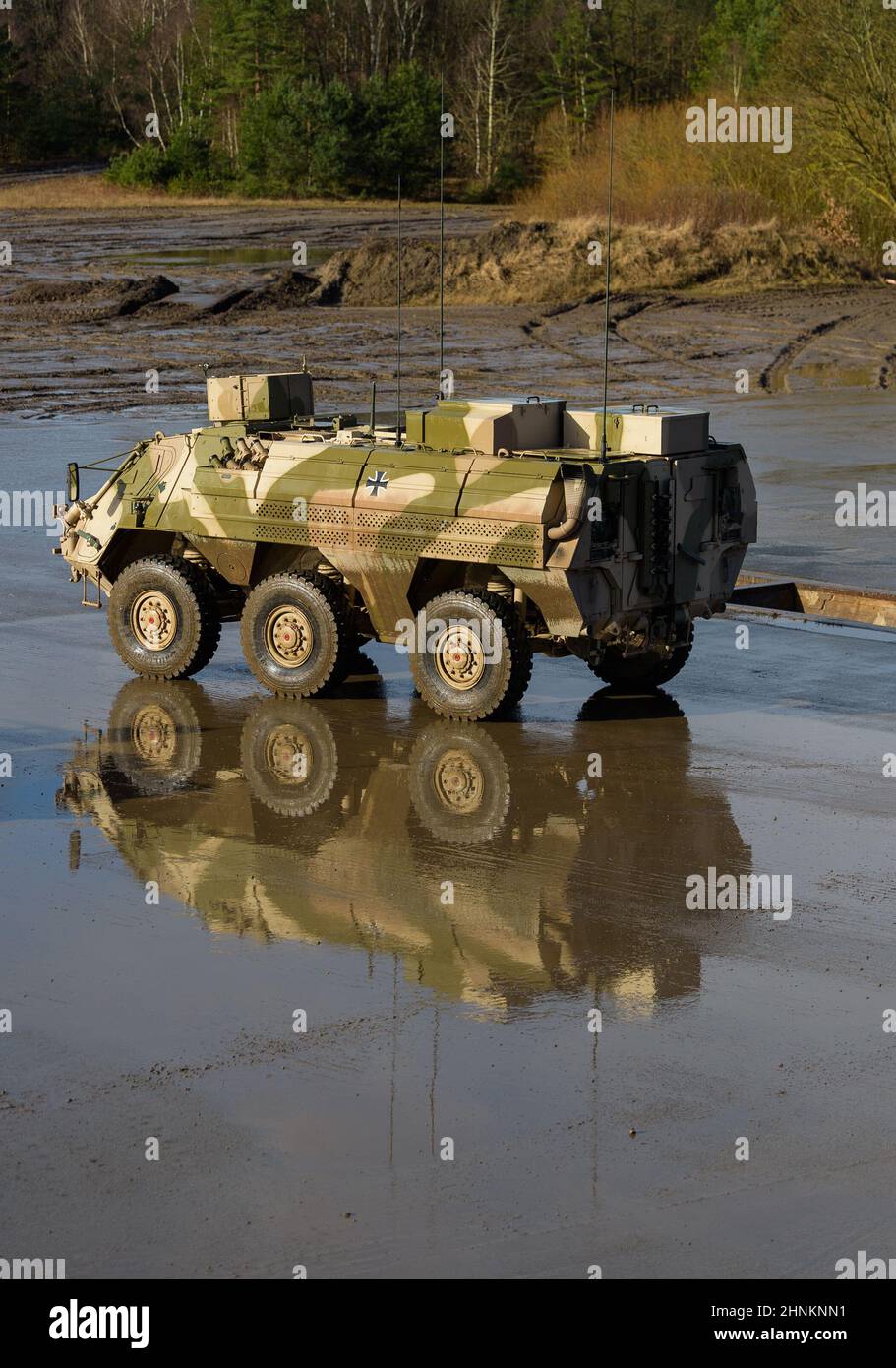 Munster, Germany. 07th Feb, 2022. A Bundeswehr wheeled tank of the type ...