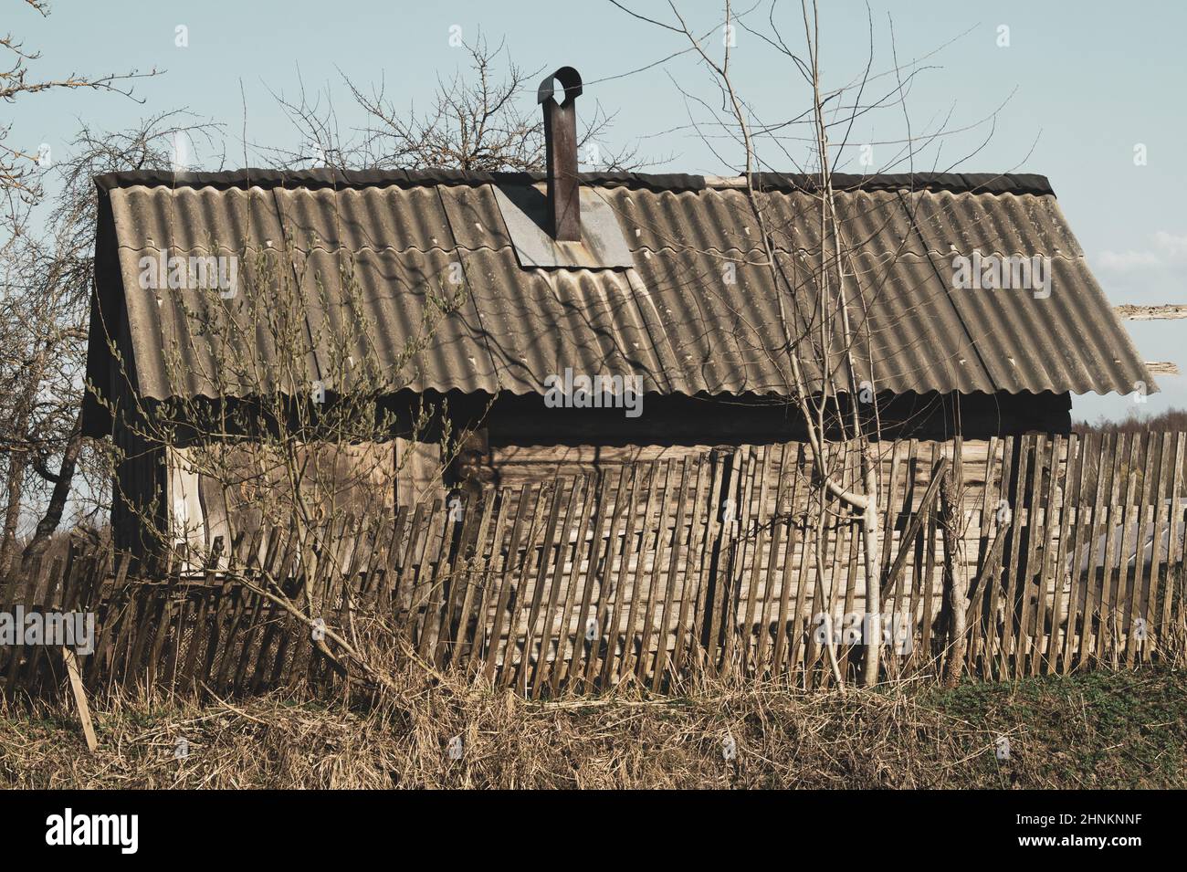 Traditional wooden house in the natural environment scene Stock Photo ...