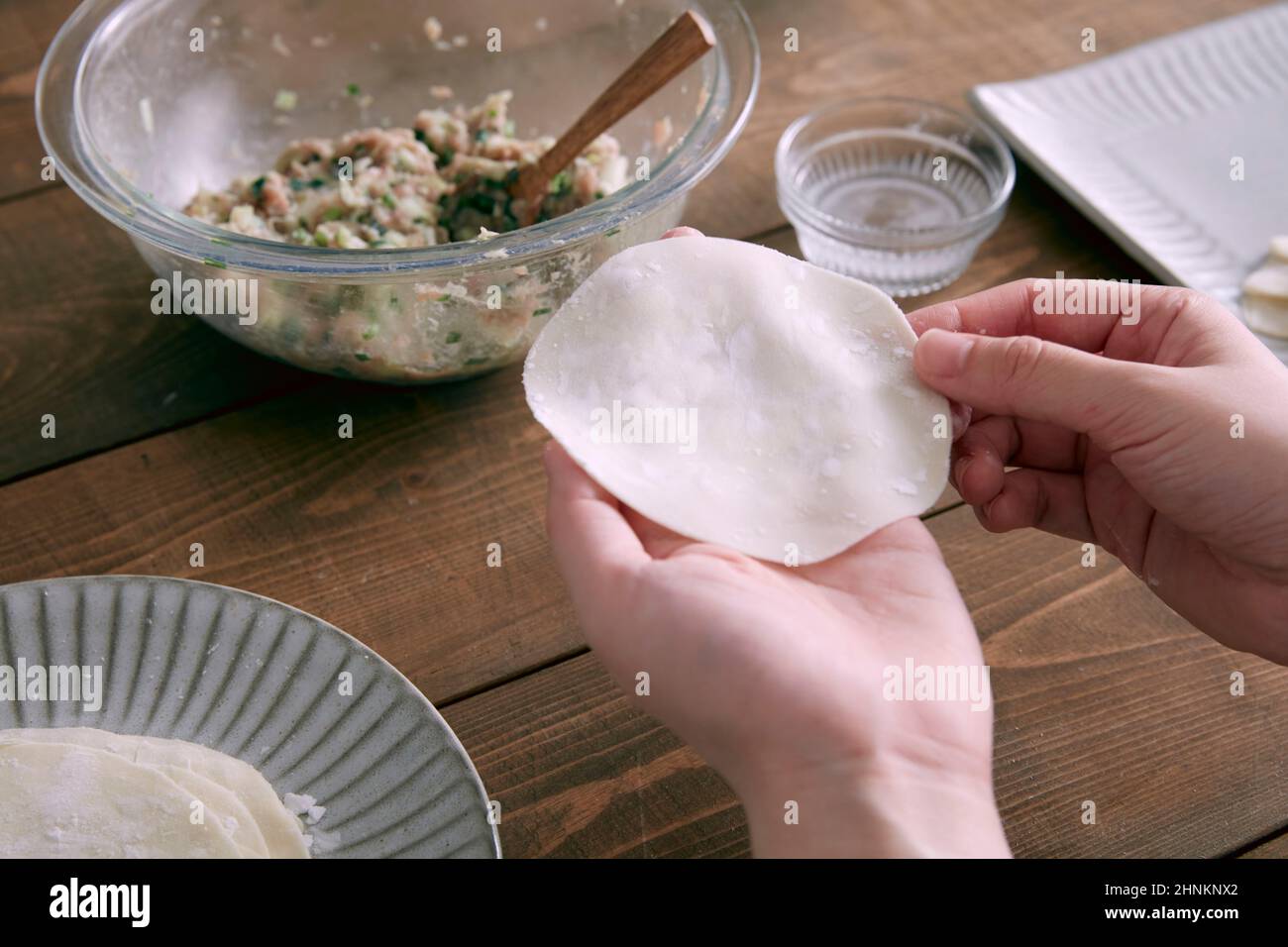 Handmade Dumpling Skin Stock Photo - Alamy