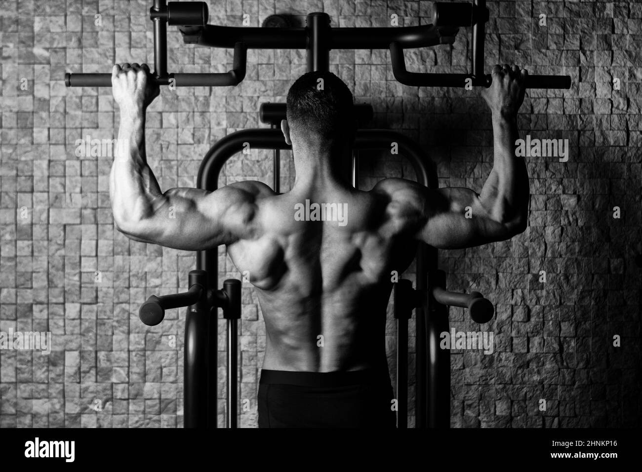 Male athlete strong biceps Black and White Stock Photos & Images - Alamy