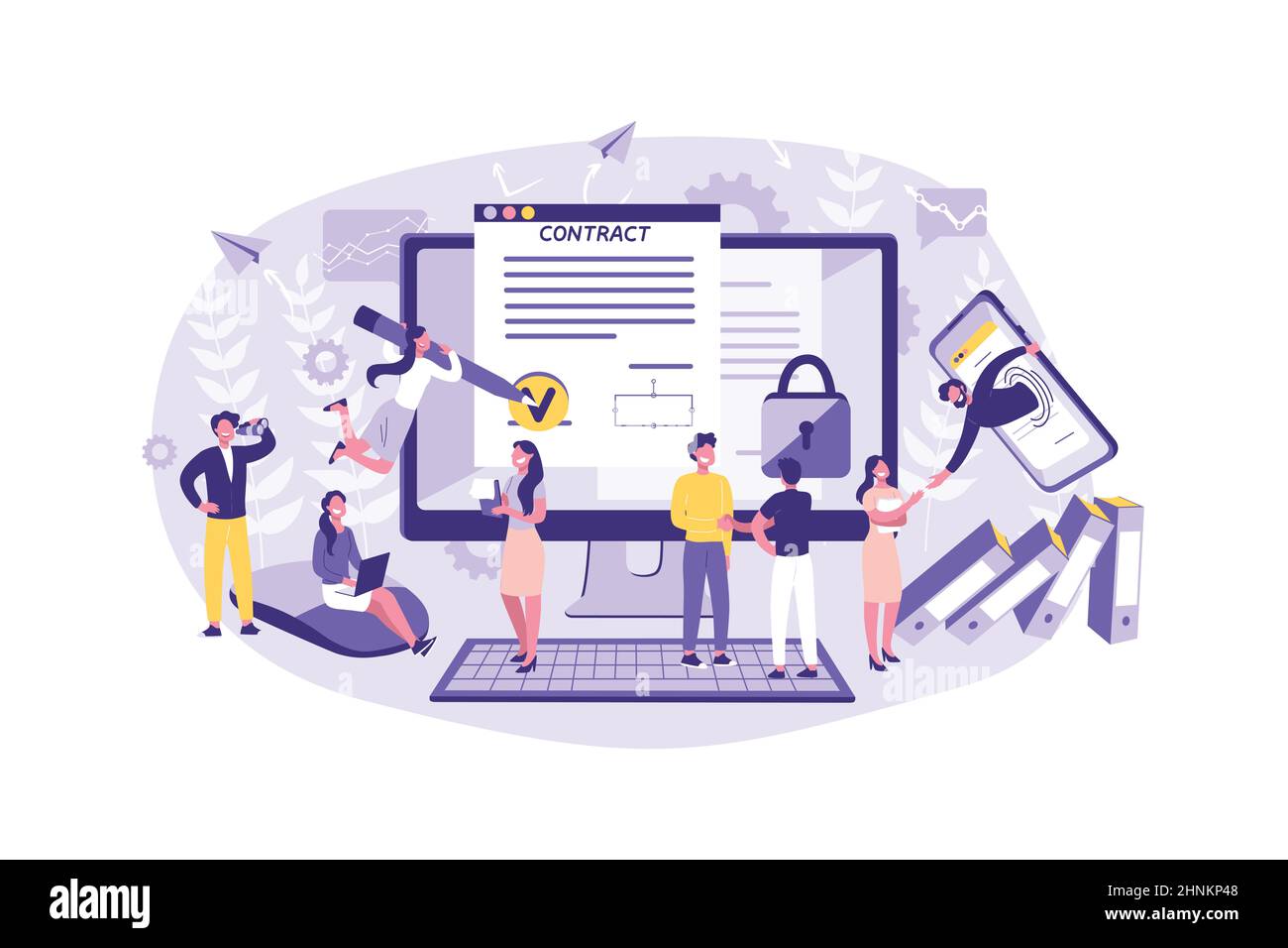 Business Concept Smart Contract, Deal, Banking, Cryptography, Trade ...