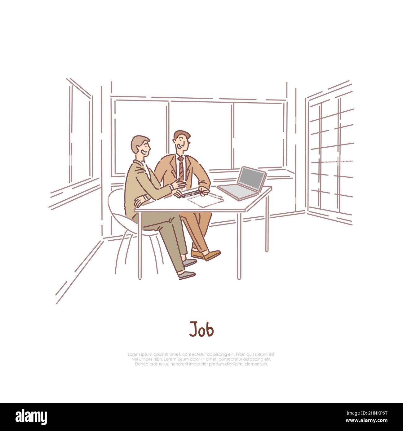 Employment contract cartoon hi-res stock photography and images - Alamy