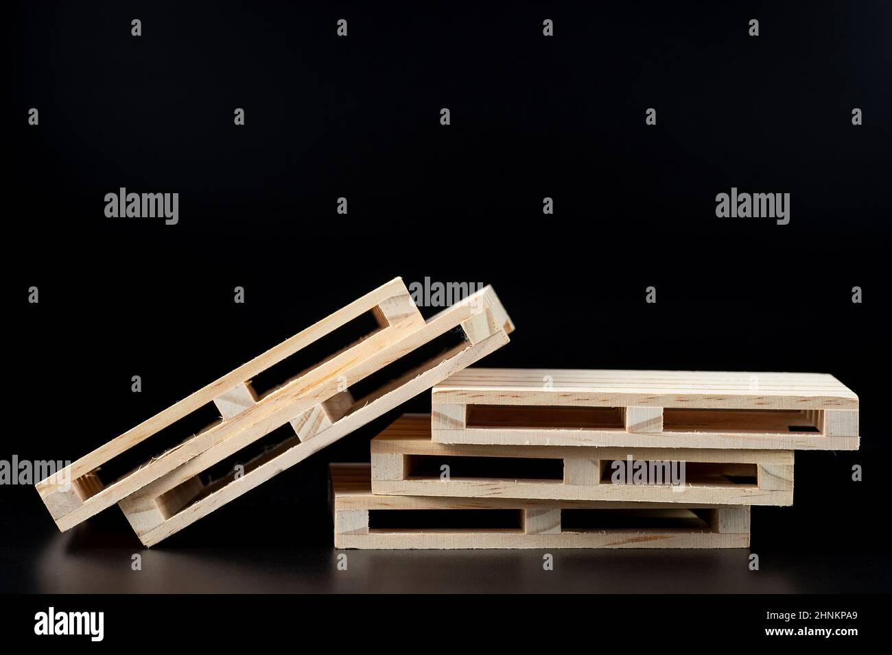 Sturdy wooden pine pallet used in transportation and storage, euro ...