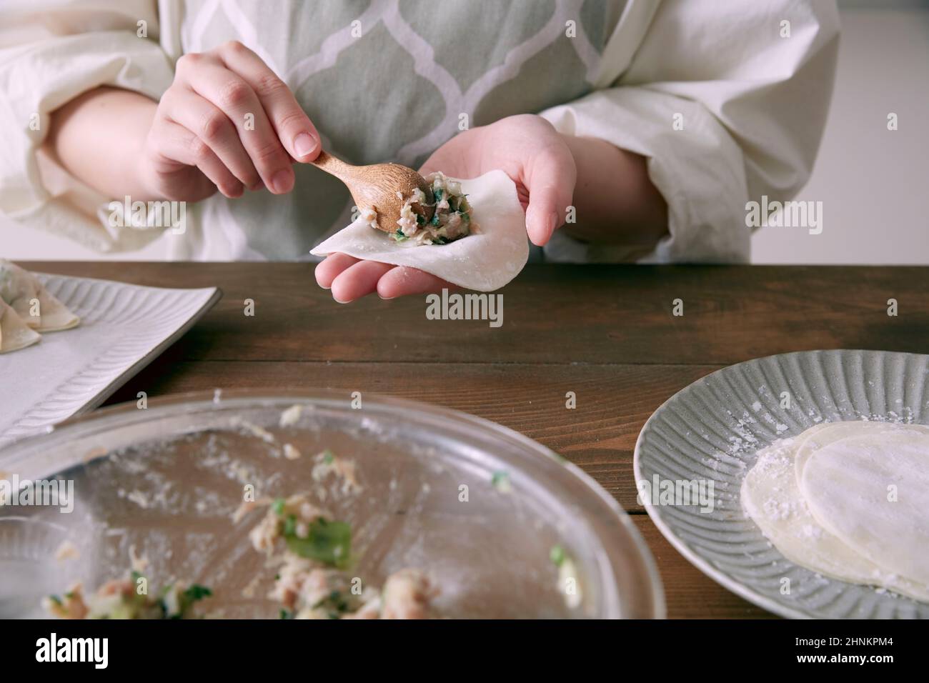 Handmade Dumplings Filled With Red Bean Paste Stock Photo - Alamy