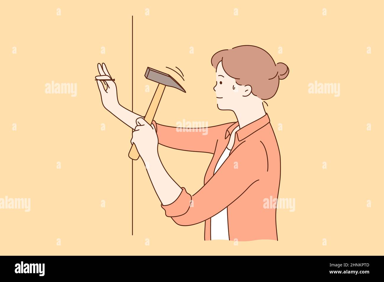 Cartoon character hit wall hi-res stock photography and images - Alamy