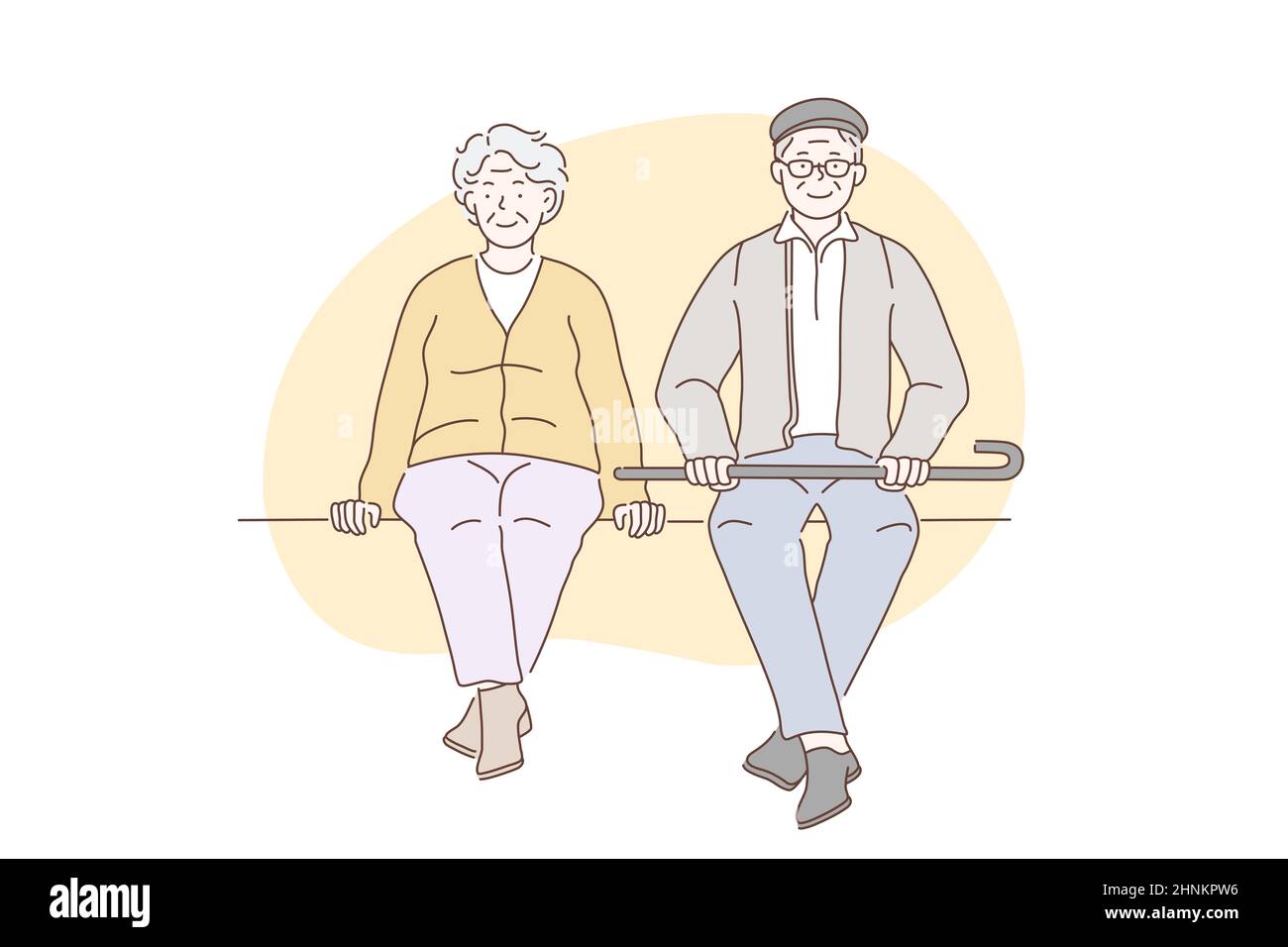 Elderly grandfather in nursing Cut Out Stock Images & Pictures - Alamy