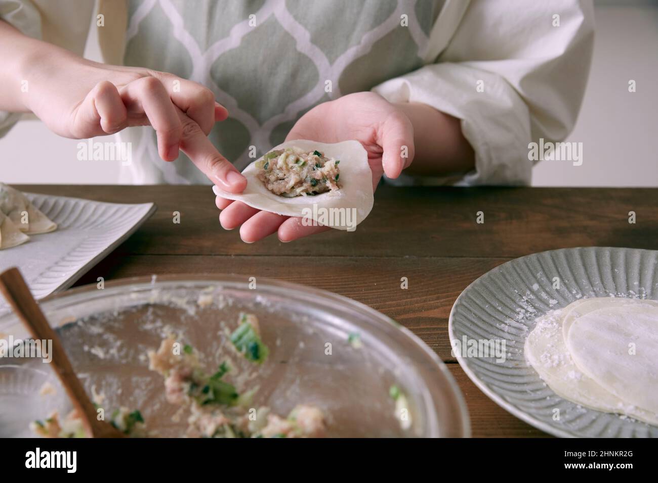 Handmade Dumplings Filled With Red Bean Paste Stock Photo - Alamy
