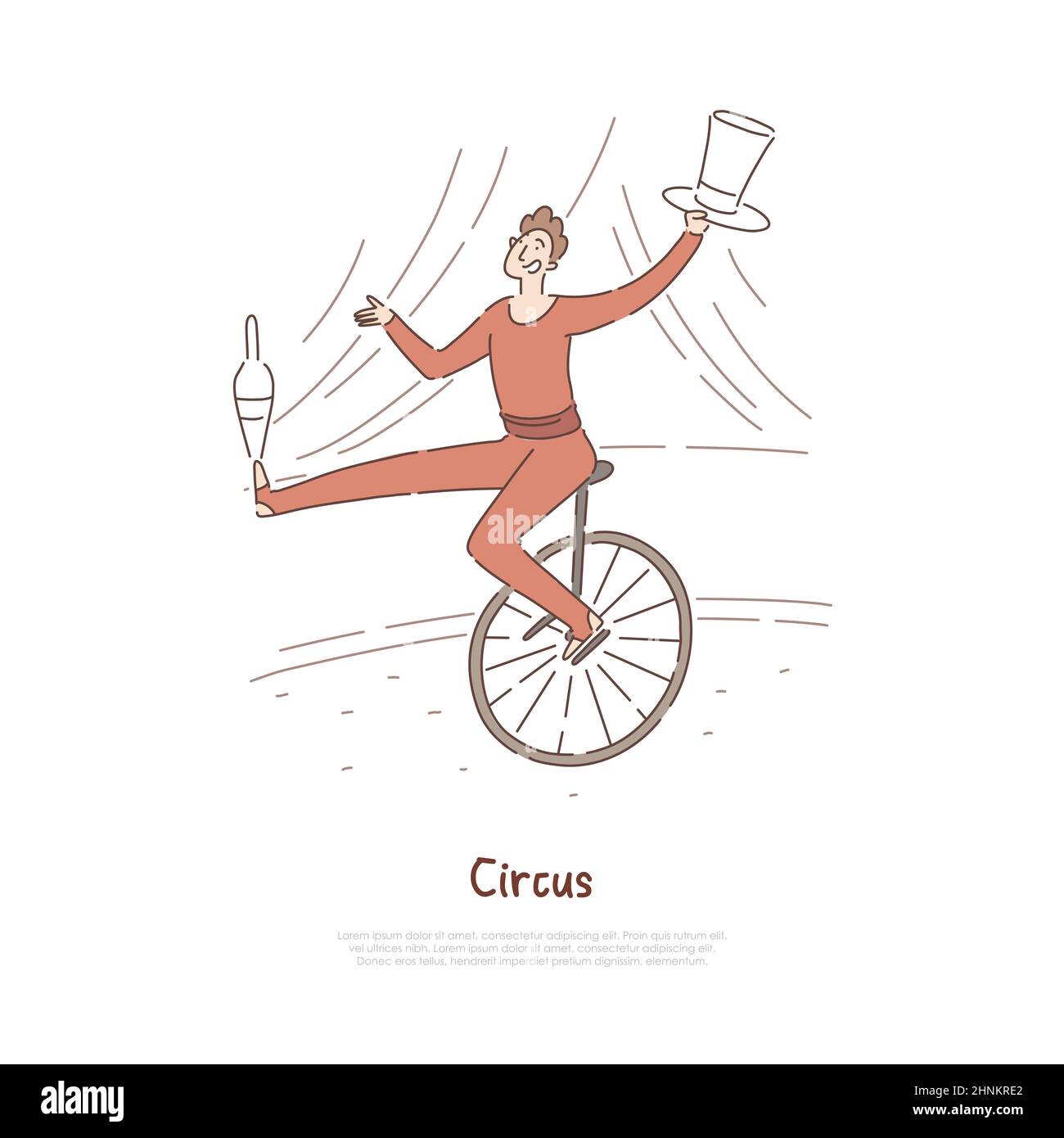 Circus performer, actor in carnival costume showing tricks, juggler ...