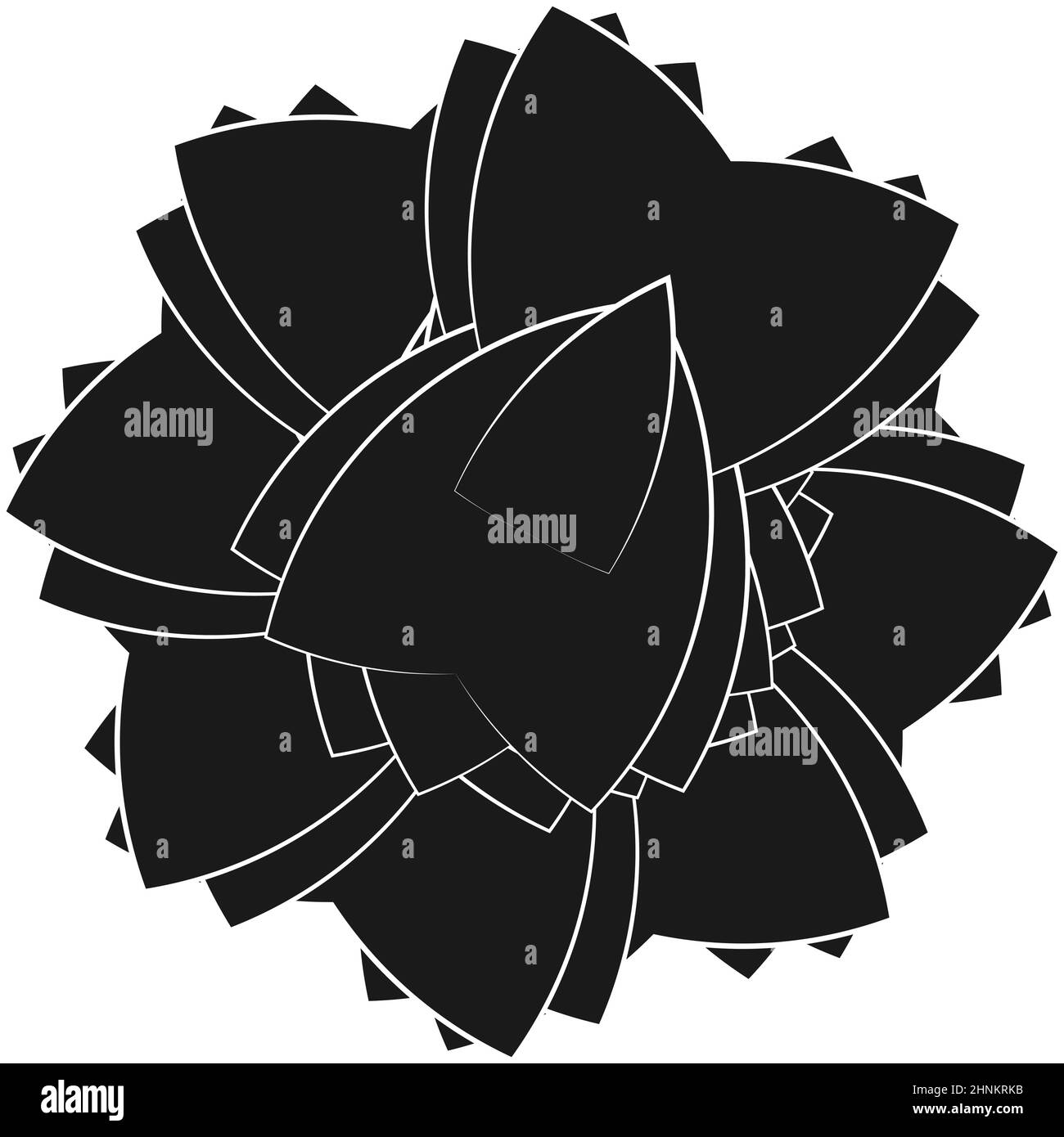 Sacred geometry lotus, floral, flower motif, icon. Geometric circular ...