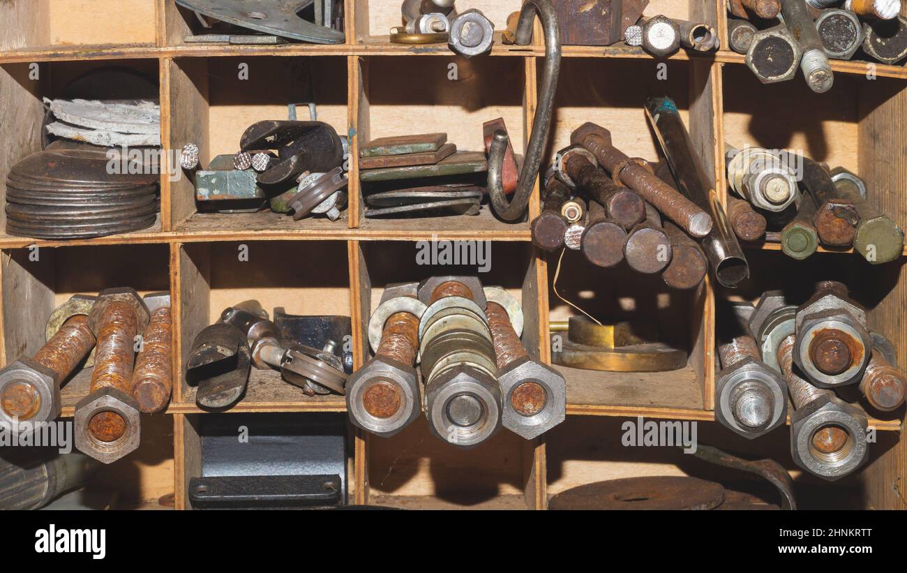 Fixing machinery nuts bolts hi-res stock photography and images - Alamy