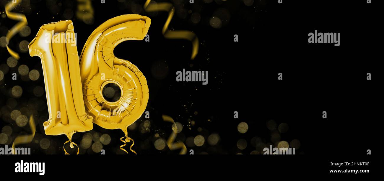 Balloons number 16 hi-res stock photography and images - Alamy