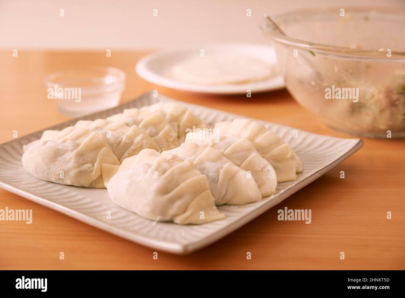 Chinese dumplings making process hi-res stock photography and images ...