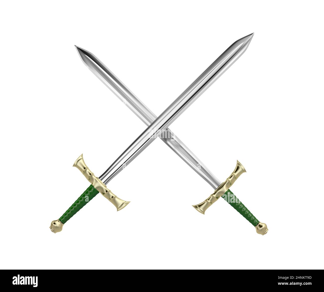 Crossed swords isolated on white background Stock Photo - Alamy