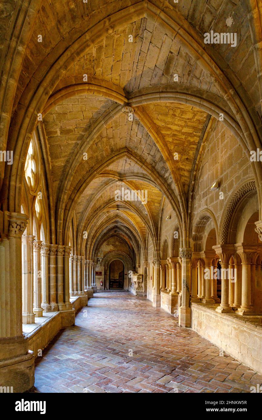 Interior of famous cistercian monastery of Veruela, Spain Stock Photo ...