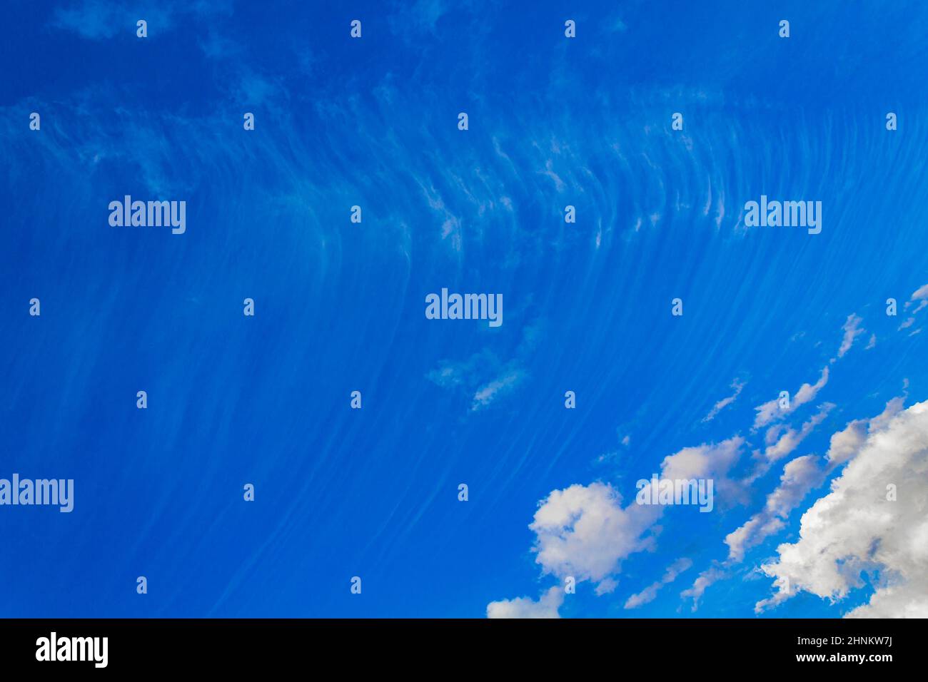 Blue sky with beautiful wavy clouds abstract nature Norway Stock Photo ...