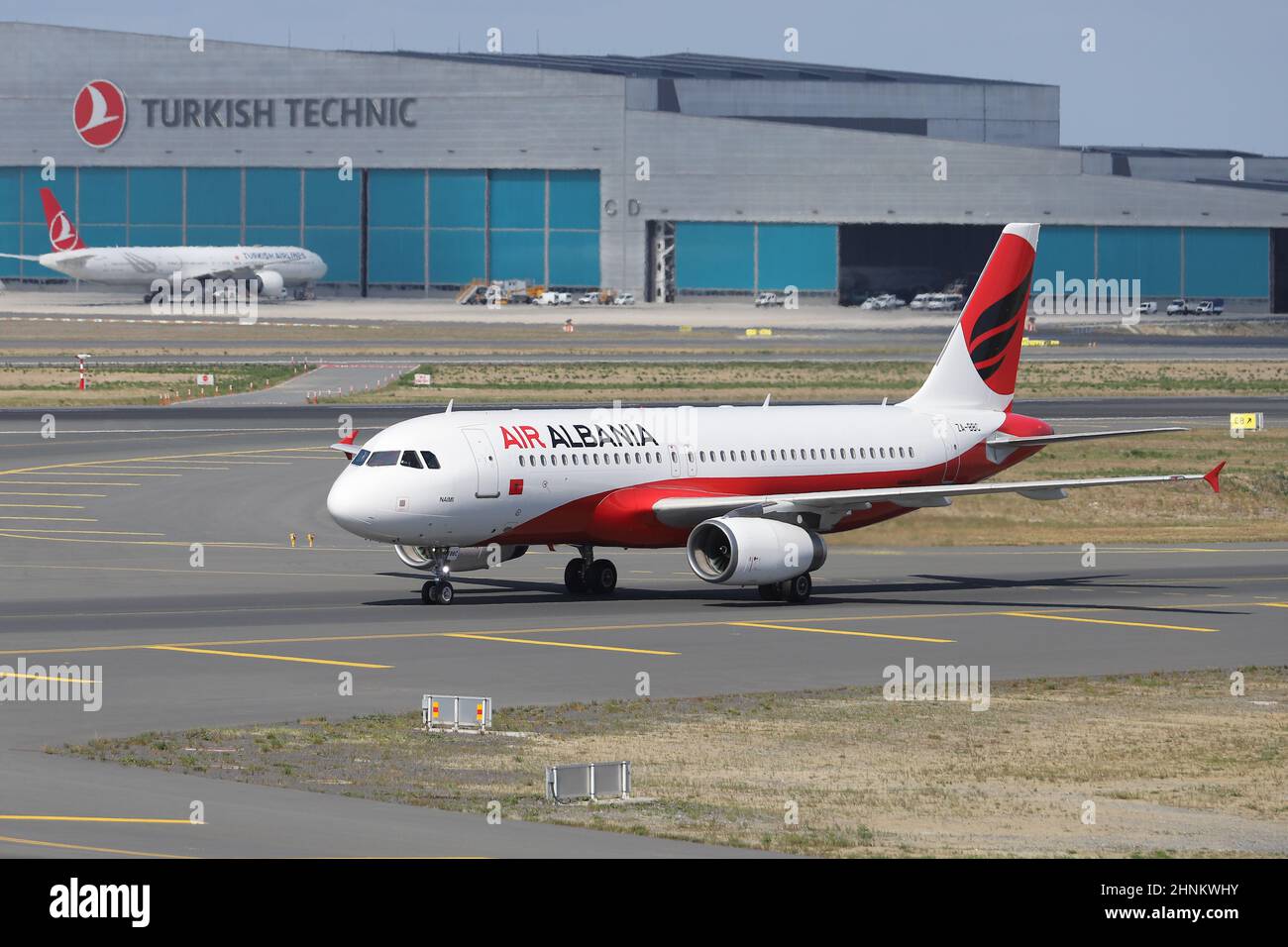 ISTANBUL, TURKEY - OCTOBER 05, 2021: Air Albania Airbus A320-232 (CN ...