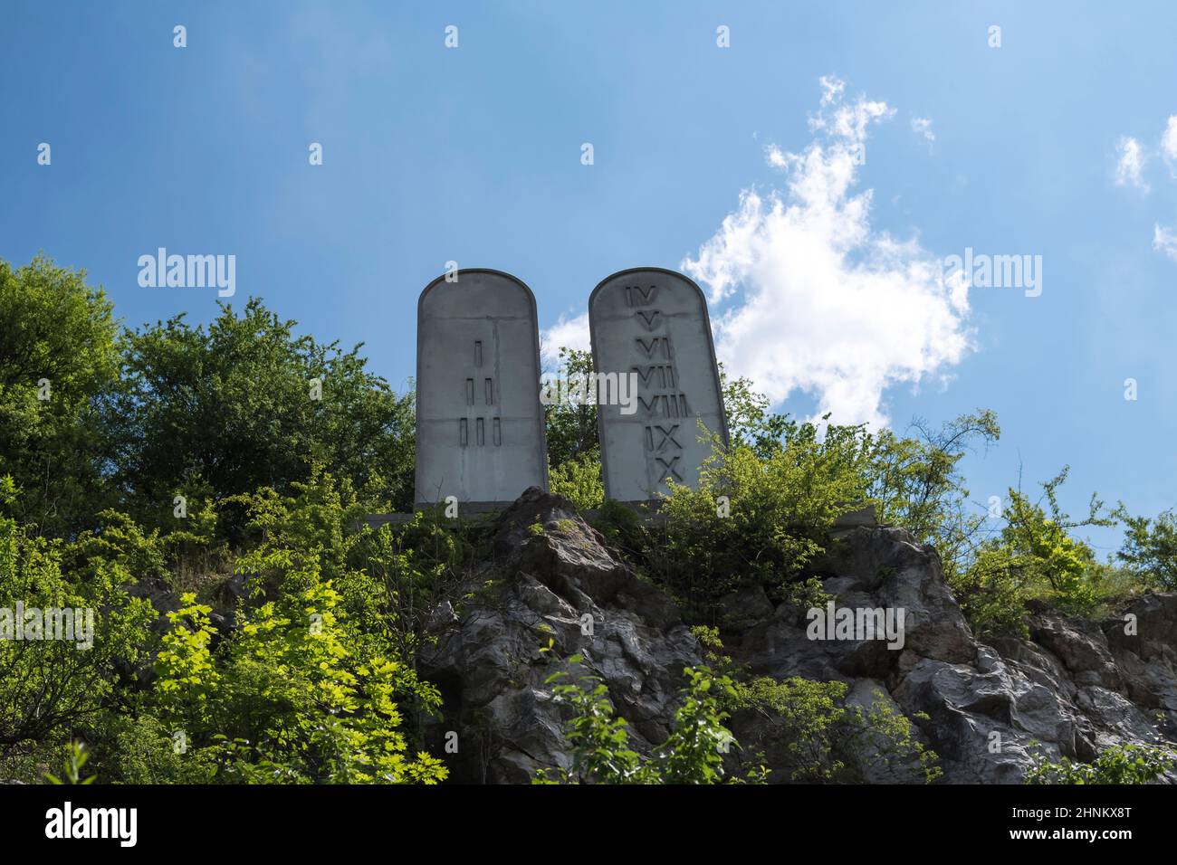 Ten commandments, stone tablets hi-res stock photography and images - Alamy
