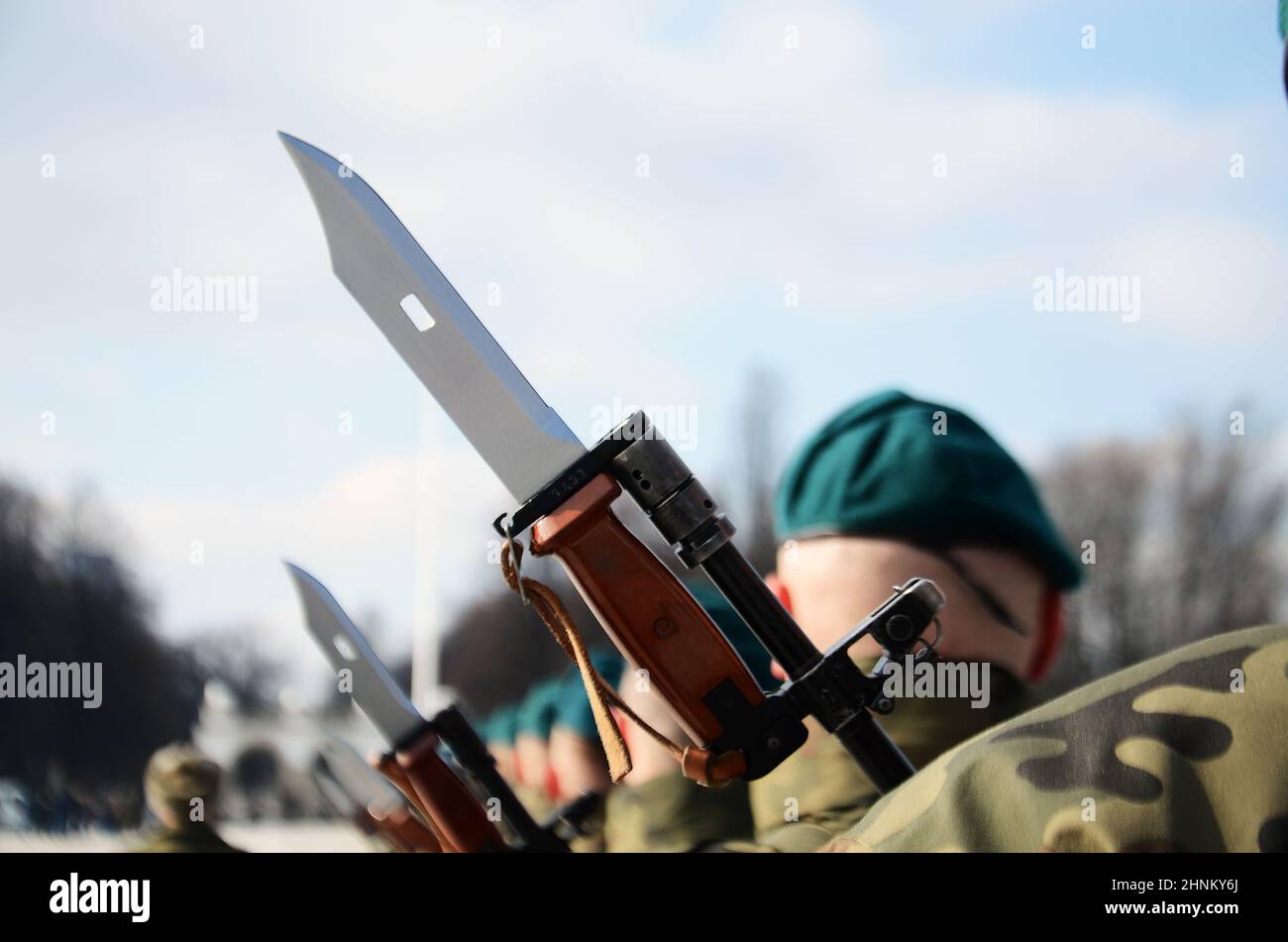 Polish army during the parade Stock Photo - Alamy