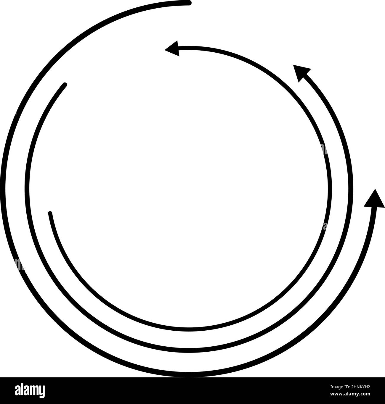 Random circular, cycle arrow element. Spiral, spinning, revolve arrows ...