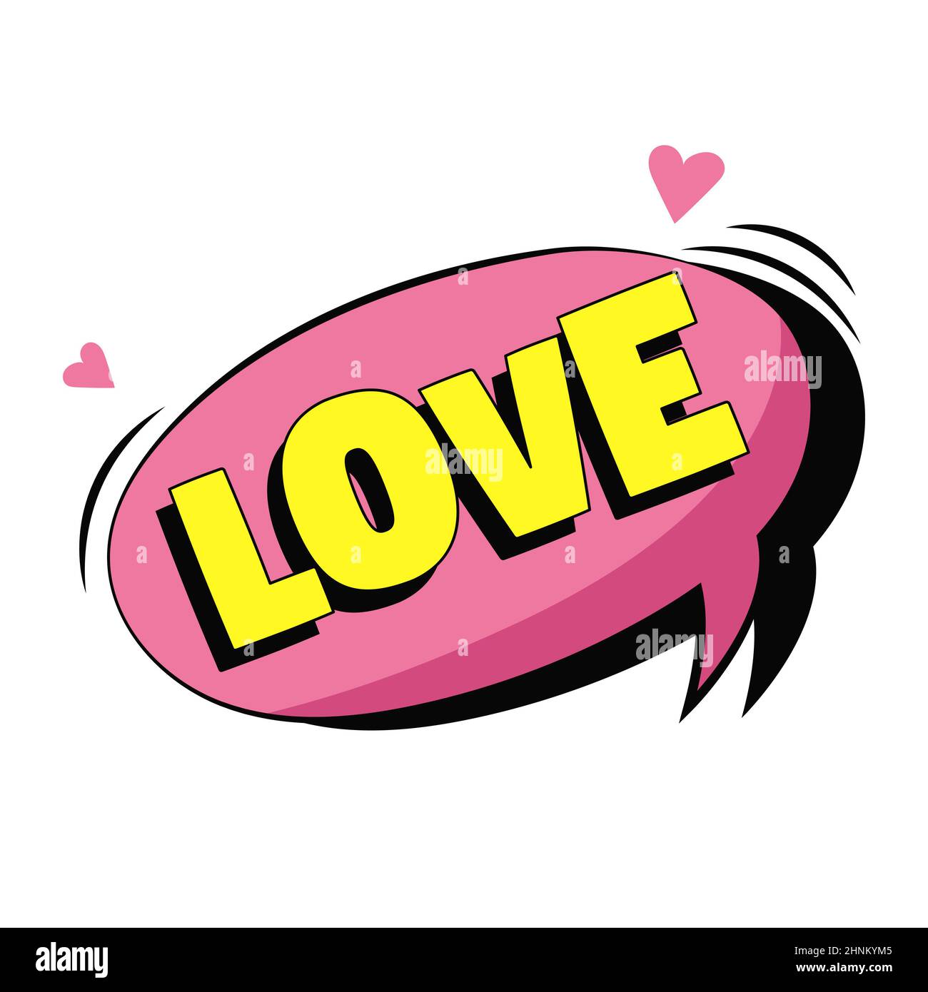 Comic lettering LOVE on white background - Vector illustration Stock ...