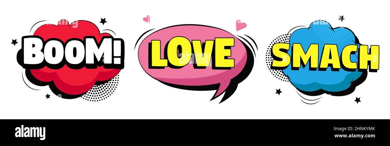 Comic book lettering collection on white background - Vector ...