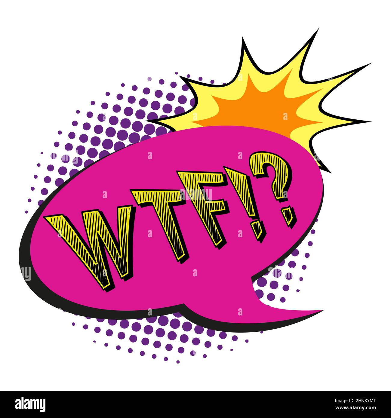 Comic lettering WTF on white background - Vector illustration Stock ...