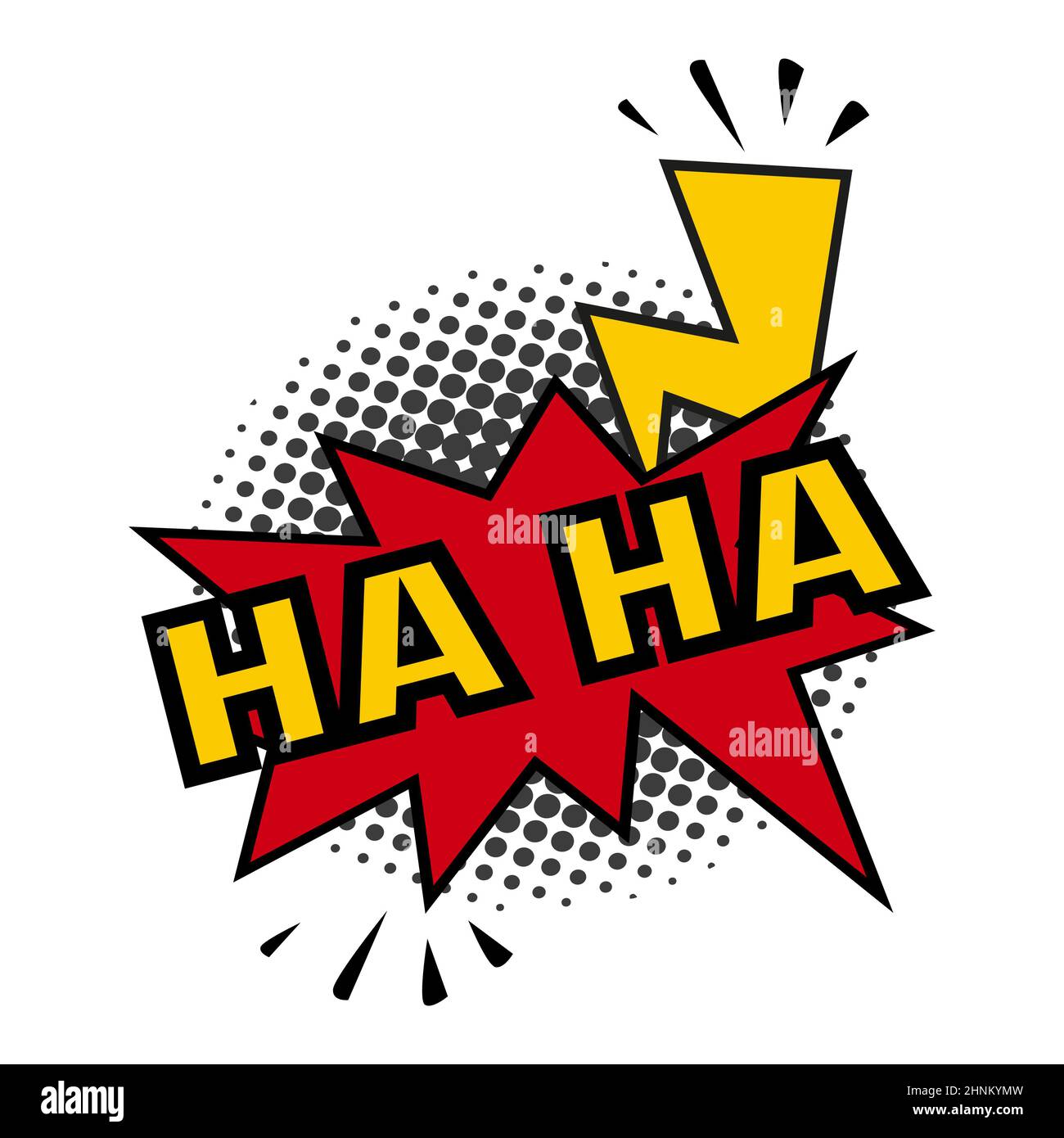 Comic lettering HA-HA on white background - Vector illustration Stock ...