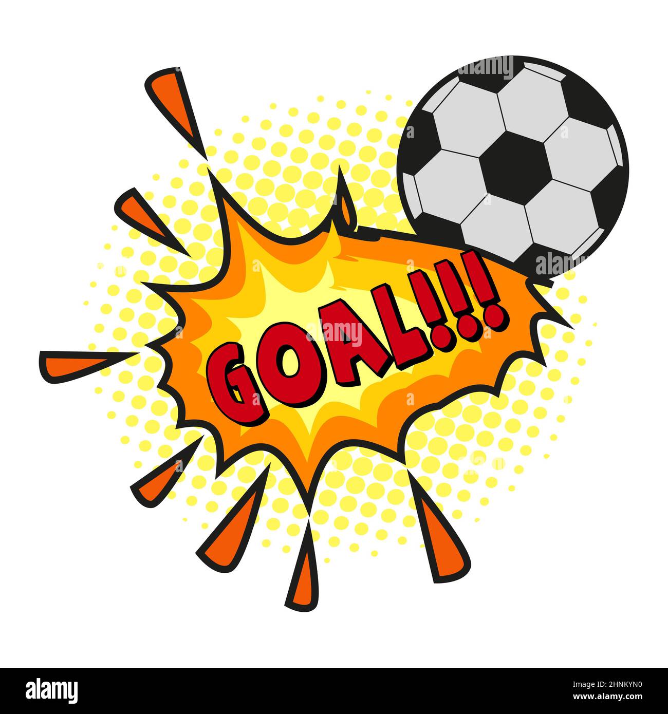 Comic lettering GOAL on white background - Vector illustration Stock ...