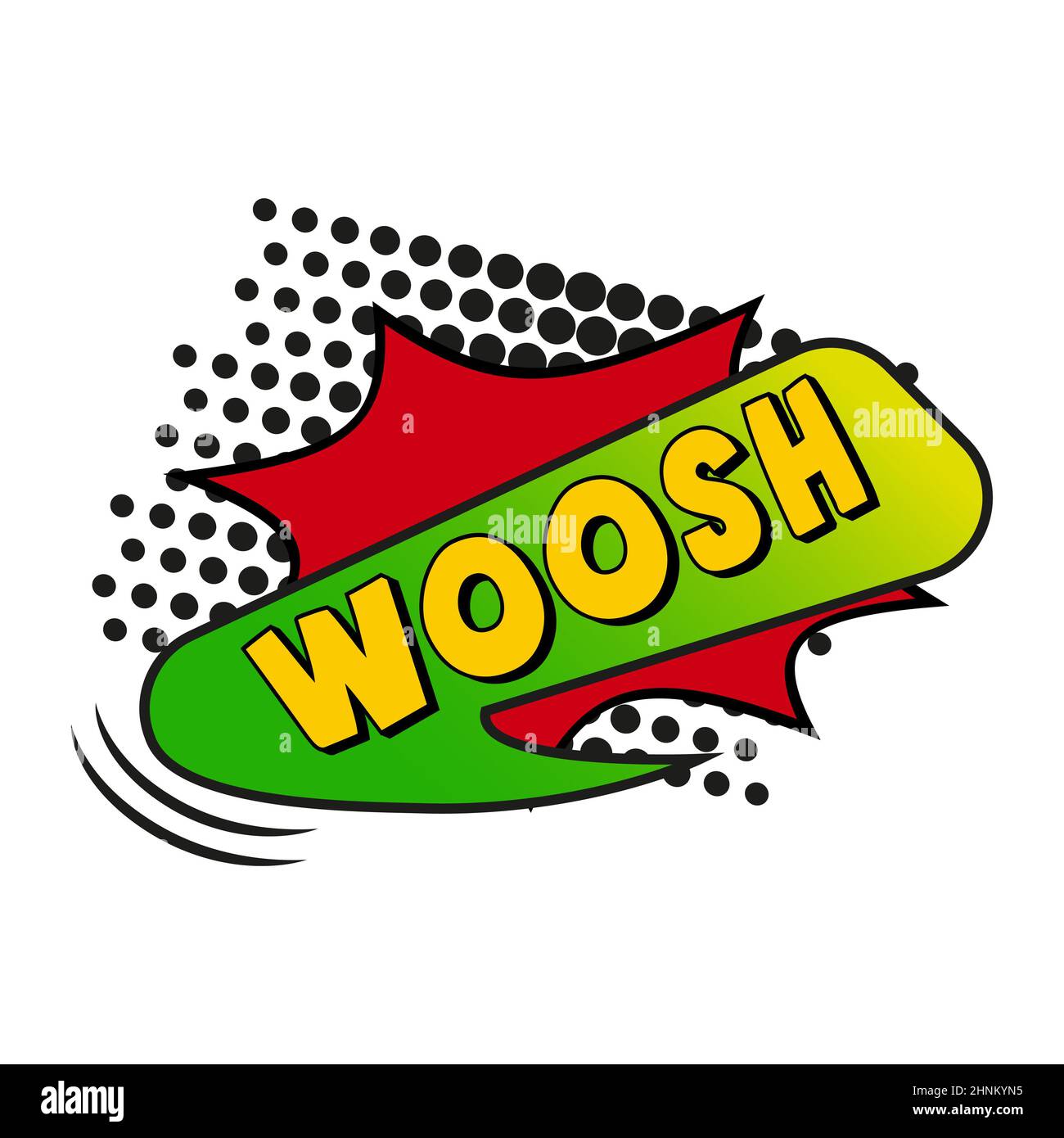 Comic lettering WOOSH on white background - Vector illustration Stock ...