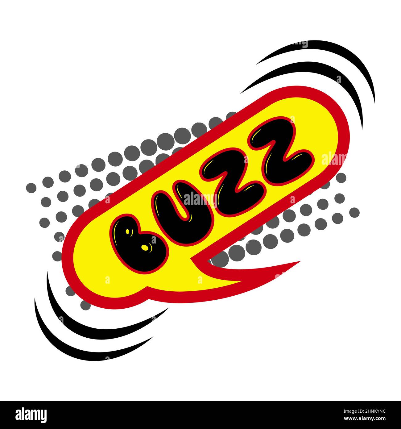 Comic lettering BUZZ on white background - Vector illustration Stock ...