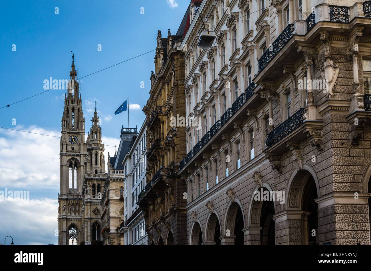 Urban landscape, classical architecture in Vienna, Austria Stock Photo ...